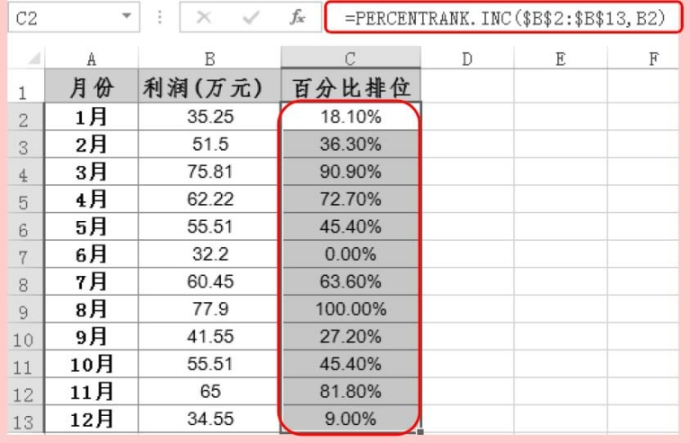 Excel中统计函数PERCENTILE.INC/PERCENTILE.EXC用法和实例教程 - 天天办公网