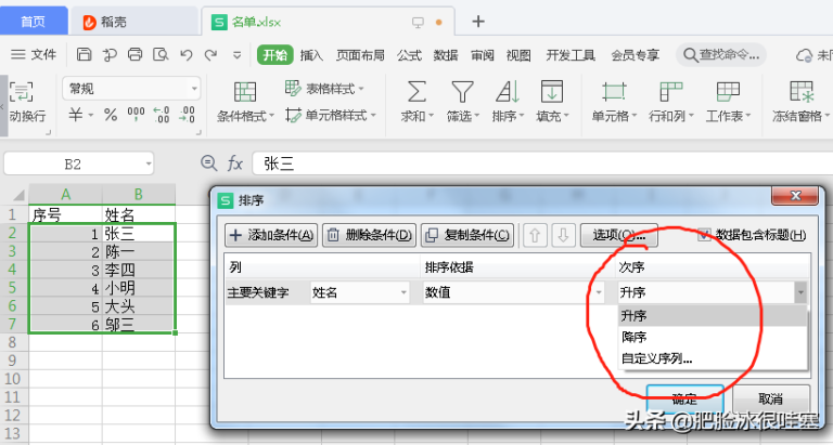 Excel怎么按姓名首字母排序(excel姓名按首字母排序的方法) 天天办公网