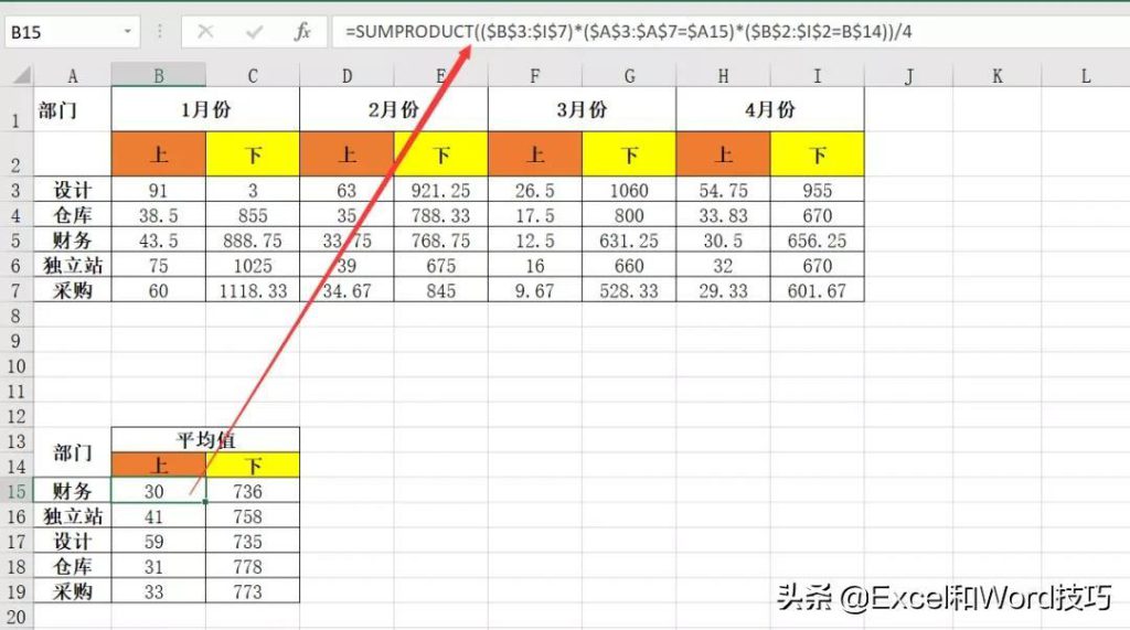 Excel中averageifs函数的使用方法（averageifs函数基础语法及实例） 天天办公网